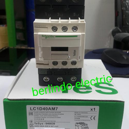 Jual kontaktor schneider LC1D40AM7 220v/lc1d40am7 3phase ac1 60a ac3 18 ...