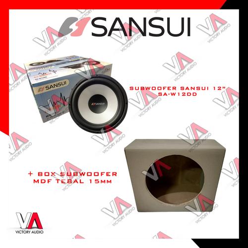 Jual Paket Audio Mobil Subwoofer SANSUI SA-W12DD + Box Subwoofer MDF ...
