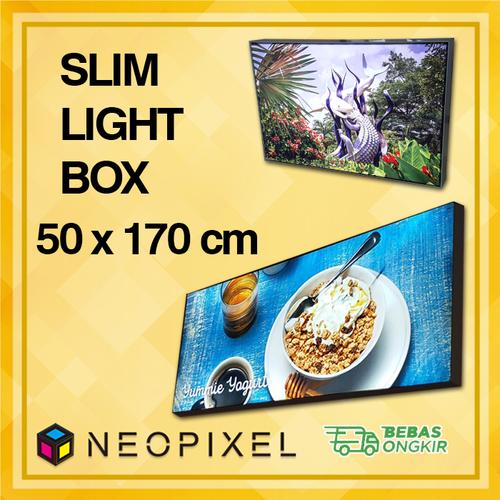 Jual NEON BOX SLIM TIPIS 50x170 CM LIGHT BOX LED LIGHT BOX DISPLAY - 2 ...