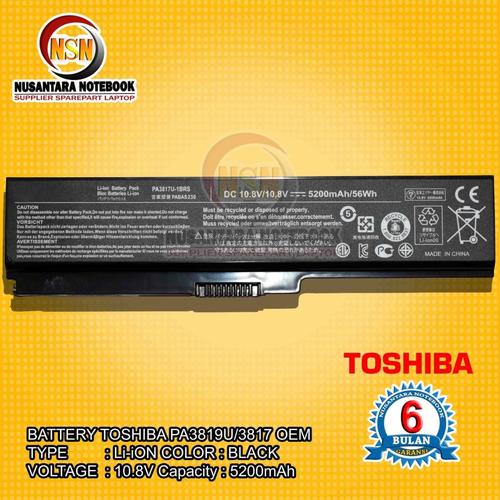 Jual Baterai Laptop Oem Toshiba Satellite L600 L640 L645 L735 L740 ...