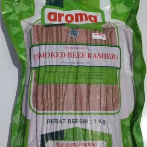 Jual aroma smoked beef rasher daging sapi asap 1kg - Jakarta Pusat ...