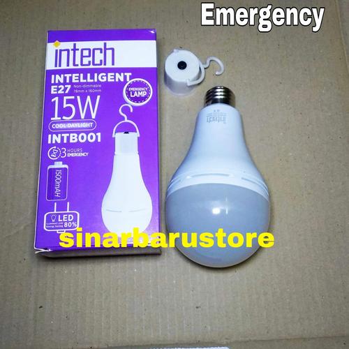 Jual LAMPU DARURAT/EMERGENCY LED E27 "INTECH" 15W PUTIH MURAH - Jakarta ...