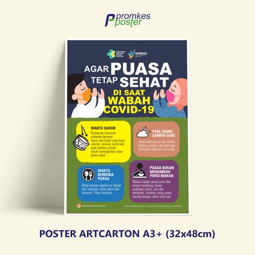 Jual Poster Kesehatan Agar Puasa Tetap Sehat di saat Wabah COVID-19 ...