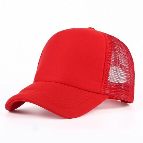 Jual BEST PROMO Topi Trucker Jaring Polos Warna FULL MERAH TERANG ...