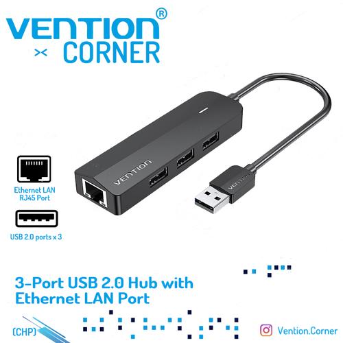 Jual Vention USB Hub 2.0 3.0 Lan Ethernet Port Adapter With Power Port ...