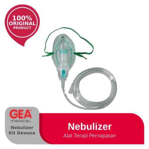 Jual Masker Nebulizer Uap Pengencer Dahak GEA Medical Nebuliser Mask ...