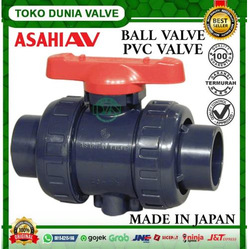 Jual PVC VALVE PLASTIC ASAHI TRUE UNION BALL VALVE JIS 1/2" DN 15 ...