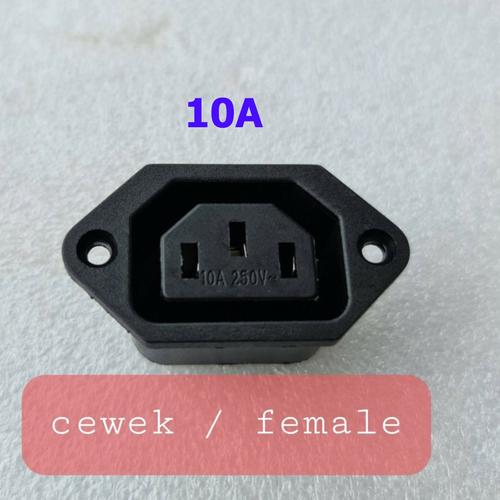 Jual Socket Kabel Power AC Female 3 Lubang Pin PSU Komputer PC CPU terminal - Jakarta Pusat ...