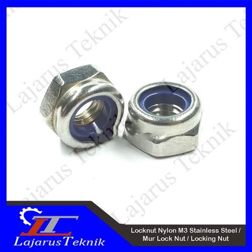 Jual Locknut Nylon M3 Stainless Steel / Mur Lock Nut / Locking Nut ...