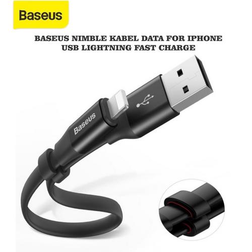 Jual BASEUS NIMBLE KABEL DATA PENDEK IPHONE USB LIGHTNING FAST CHARGE ...