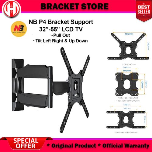 Jual Bracket tv led, brecket tv NB P4 swivel 32 - 55 inc Original ...