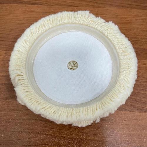 Jual kain polisher 7inchi model tempel wool poles buffing pad Velcro ...
