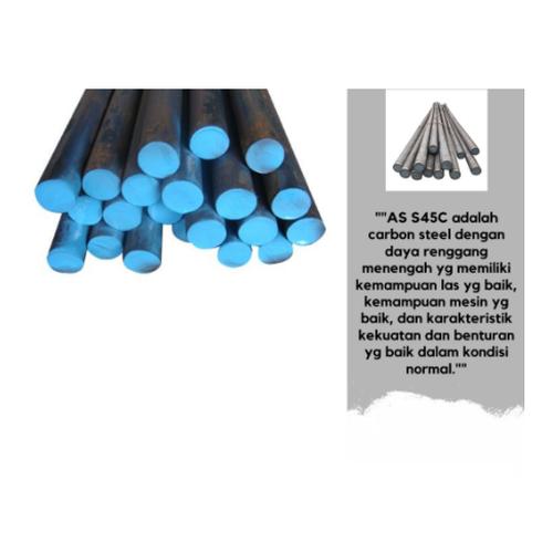 Jual AWS AS S45C diameter 20mm AS ST60 AS besi 45C carbon steel ...