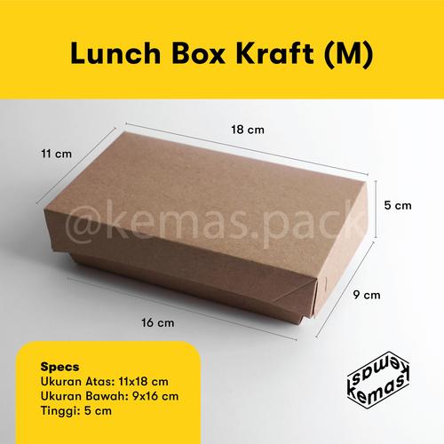 Jual Paper Lunch Box Kraft / Craft Ukuran M - Full Laminasi - Polos ...