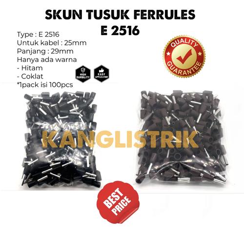Jual SKUN FERRULES KABEL UKURAN 25mm / SKUN FERULES 25mm - Hitam ...