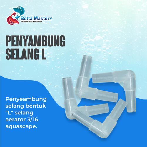 Jual Penyambung selang Bentuk L selang aerator 3/16 Aquascape aquarium ...