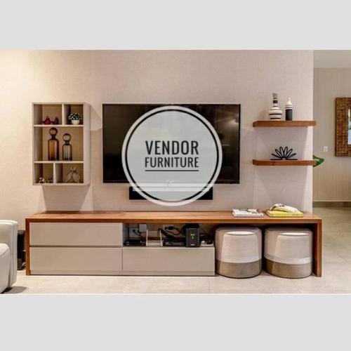 Jual Meja TV HPL + Kabinet Gantung & Ambalan - Panjang 180cm - Kab ...