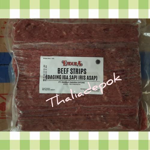 Jual ENDURA BEEF STRIP/BEEF BACON/IRISAN DAGING SAPI 1KG, HALAL 100% ...