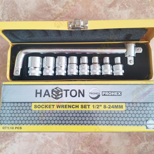 Jual kunci sok set 10 pcs HASSTON PROHEX kunci shock sock socket set ...