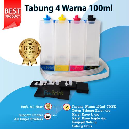 Jual Tabung Infus Printer 4 Warna 100ml / Ink Tank - Mod Kotak 100ml ...