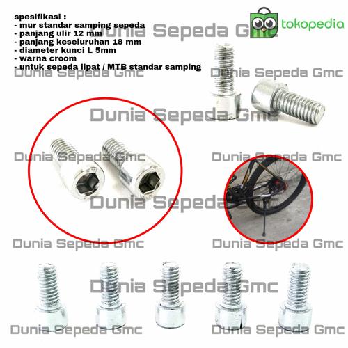 Jual baut mur standar samping sepeda kunci L 5 sekrup sepeda lipat mtb ...