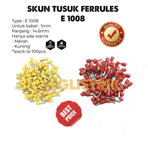 Jual SKUN FERRULES KABEL UKURAN 1mm / SKUN FERULES 1mm - Merah ...