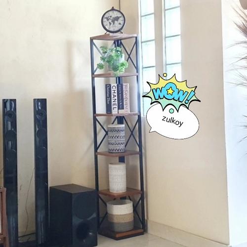 Jual Rak Besi Hias Sudut - Rak pojok Sudut - Rak tatakan buku - rak pot ...