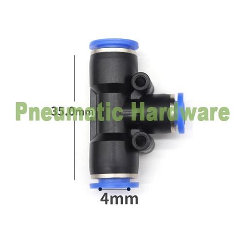 Jual Fitting Pneumatic quick joint connector T Tee Selang 4mm PE - 4 ...