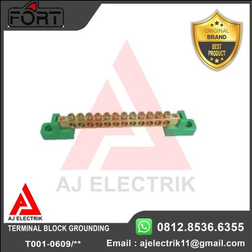 Jual TERMINAL BLOCK GROUNDING FORT / T001-0609/12 / SIZE 6x9mm / M4 12P ...