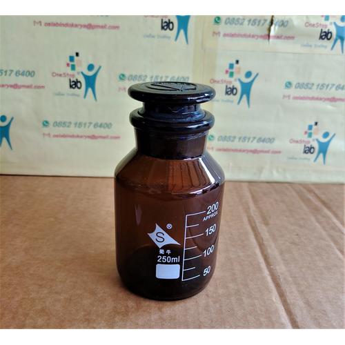 Jual Reagent bottle amber wide mouth 250 ml botol reagent coklat ...