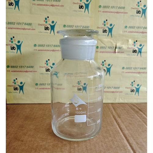 Jual Reagent bottle clear wide mouth 1000 ml botol reagent bening ...