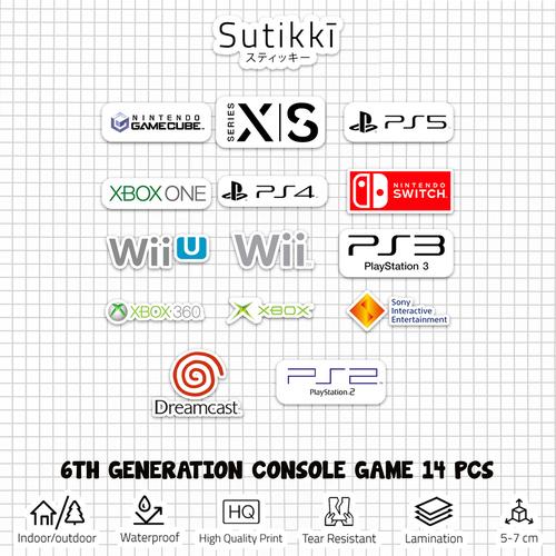 Jual Sticker Pack Logo 6th Generation Video Game Console Stiker Laptop ...