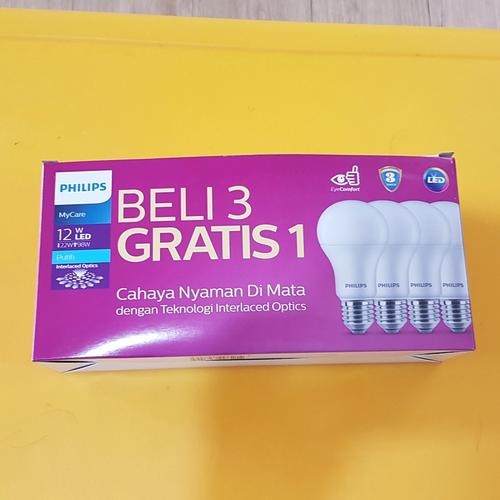 Jual LED Bulb Philips 12 Watt multipack 3 gratis 1 - Jakarta Utara ...