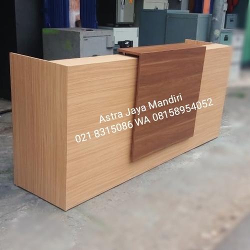 Jual Meja Resepsionis Lapisan HPL Meja Counter Meja Front Office Custom ...
