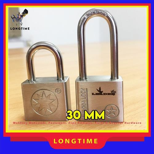 Jual Leader Gembok Stainless 30mm Marine Padlock Gembok Anti Cut Gembok ...