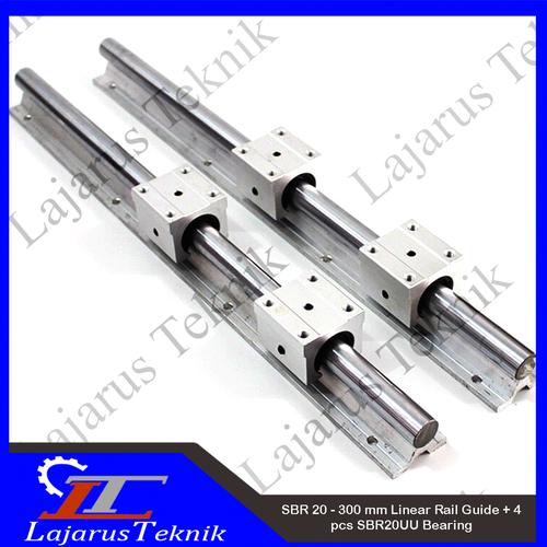 Jual SBR 20 - 300 mm Linear Rail Guide + 4 pcs SBR20UU Bearing - Kota Cimahi - Lajarus Teknik ...