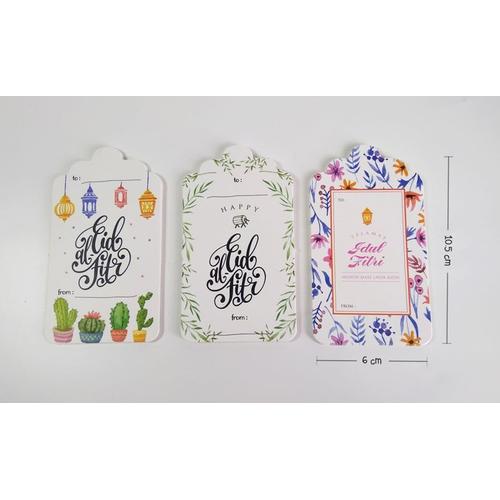 Jual hangtag floral nuansa idul fitri kartu ucapan lebaran motif ...