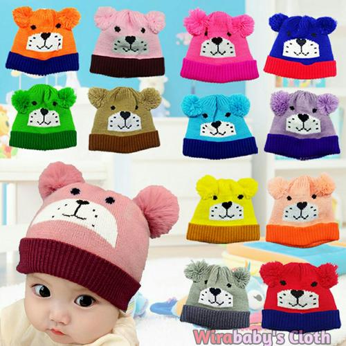 Jual Kupluk Anak Bahan Rajut Karakter Doggy - Topi Kupluk Anak Bayi ...
