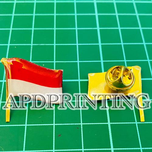Jual Pin Bendera Negara Indonesia Merah Putih Berkibar 2.5cm Paku ...