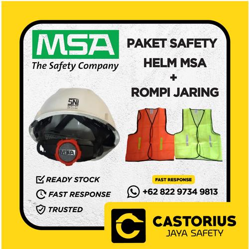 Jual Rompi Jaring Proyek Go Save + Helm MSA Proyek V-Gard FasTrac Murah ...