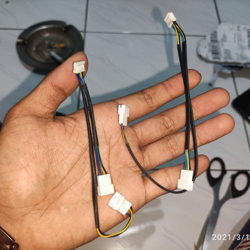 Jual kabel fan kipas Vga 4pin Dual Penyambung Hub cabang 2 Konektor ...