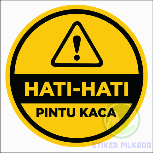 Jual STIKER VINYL BULAT HATI HATI PUNTU KACA 15 & 20CM - Kuning, M 15cm ...