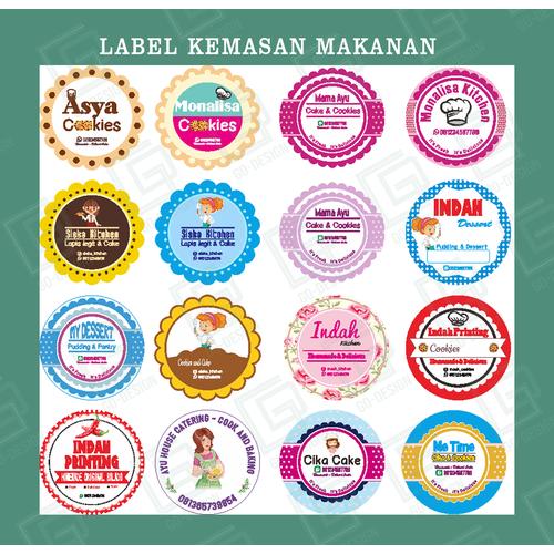 Jual CETAK STIKER /LABEL BULAT/LABEL NAMA/LABEL MAKANAN/TOPLES KEMASAN ...