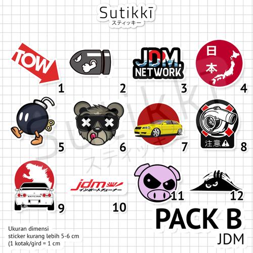 Jual Sticker Pack Logo Japan Domestic Market JDM Car Mobil Die Cut ...