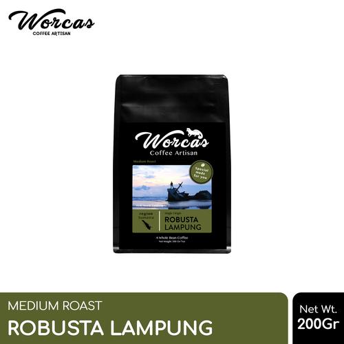 Promo WORCAS Kopi Robusta Lampung 200gr - Medium Roast - KOPI BIJI ...