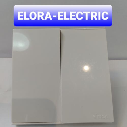 Jual Saklar Simon E6 Seri/Double e6 SIMON 2 gang 721021N - 2 WAY HOTEL ...