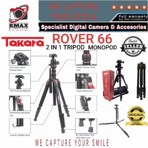 Jual Tripod Takara Rover 66 Light Weight Traveller Monopod Rover66 ...