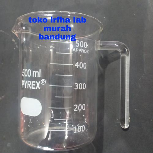 Jual beaker glass with handle 500ml pyrex,beaker bertangkai - Kab ...