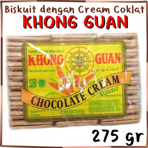 Jual KHONG GUAN biskuit dengan cream COKLAT 275 gram biskuit plan ...
