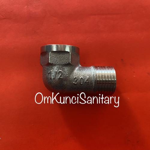 Jual Nepel L Naple Elbow Neple L Drat Dalam Drat Luar Stainless 1/2 ...